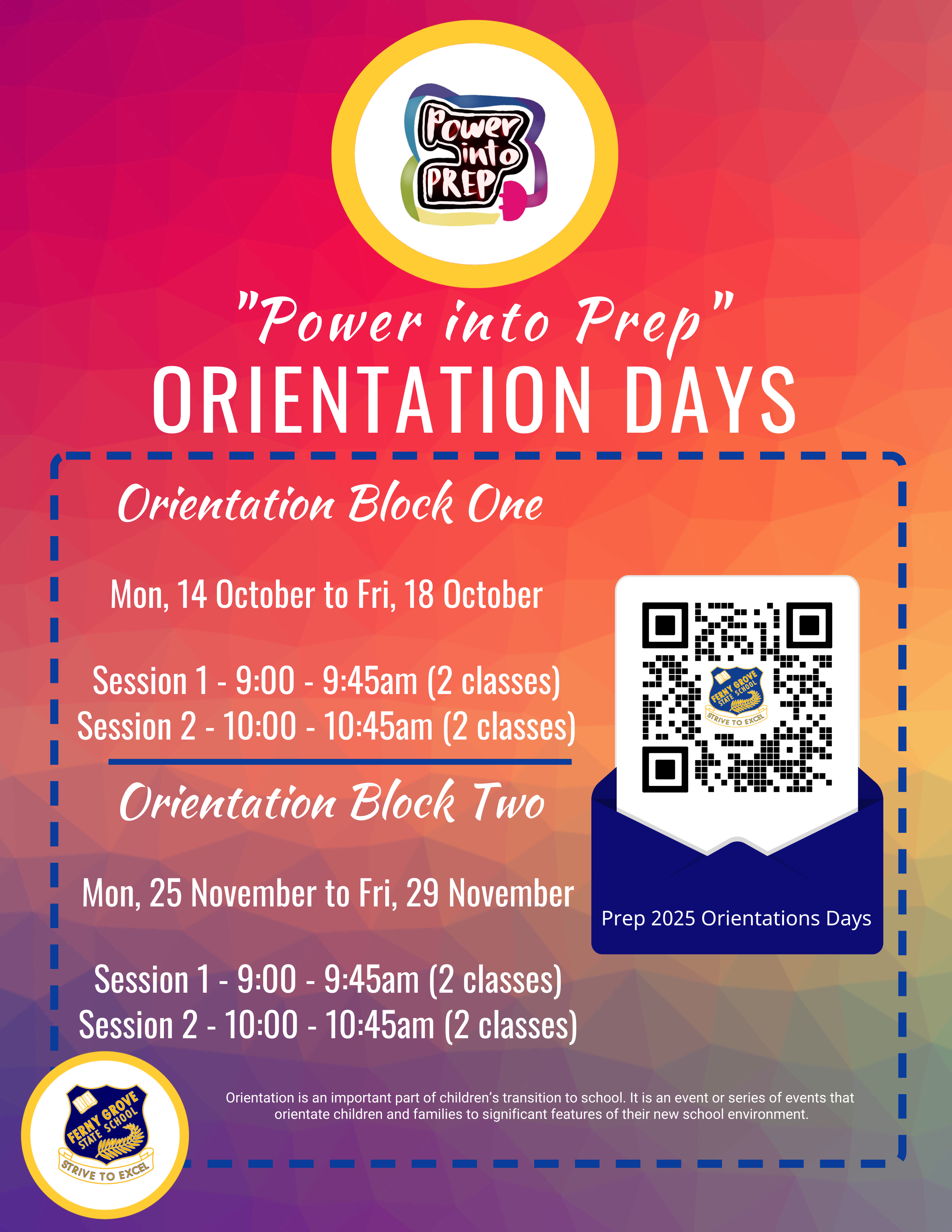 Step 3: Power into Prep Orientation Days